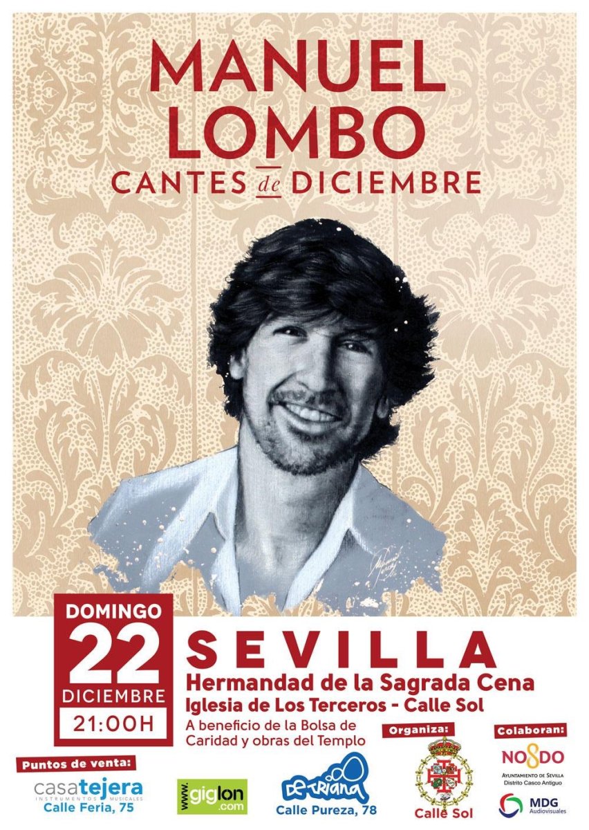 La Cena organiza un concierto del cantante Manuel Lombo